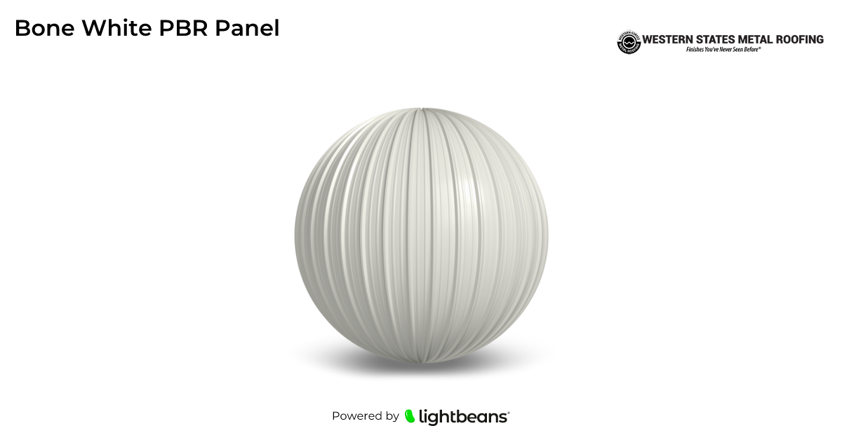 Bone White PBR Panel Texture from Western States Metal Roofing | Lightbeans