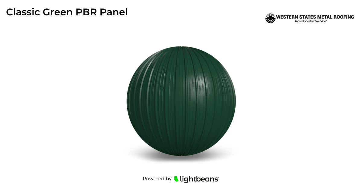 Classic Green PBR Panel Texture from Western States Metal Roofing ...