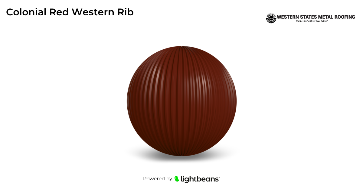 Colonial Red Western Rib Texture from Western States Metal Roofing ...