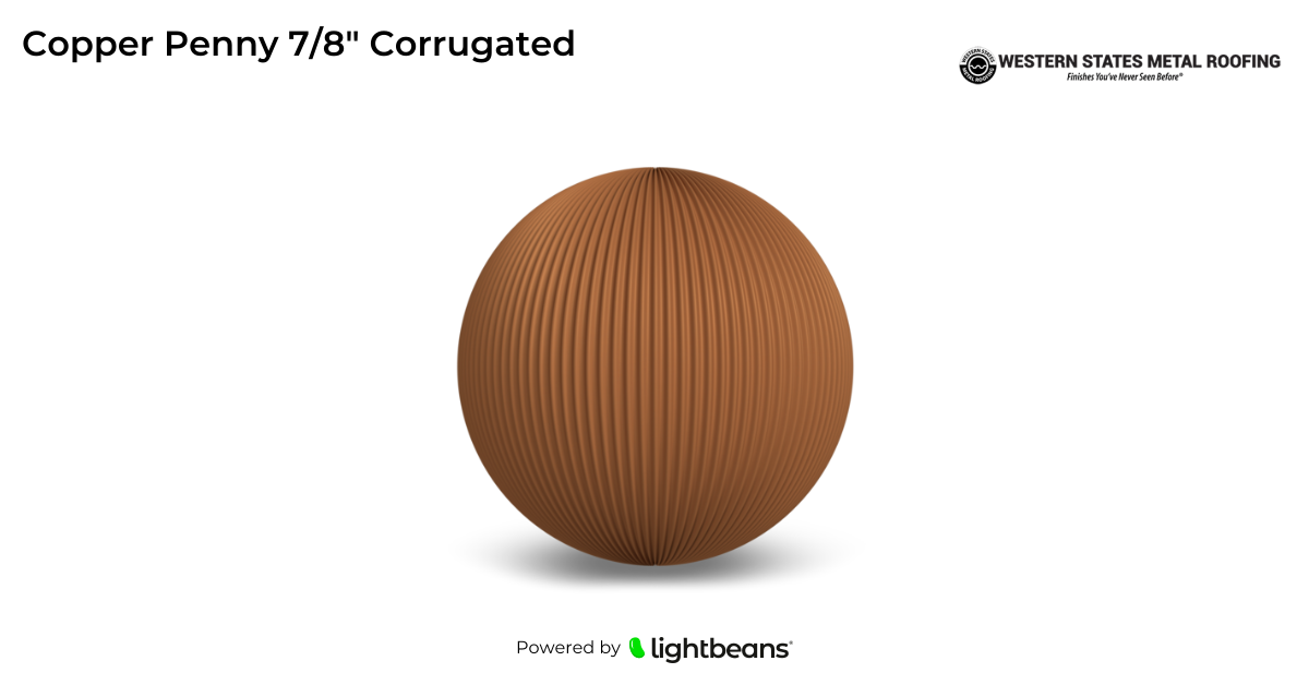 Copper Penny 7/8" Corrugated Texture from Western States Metal Roofing ...