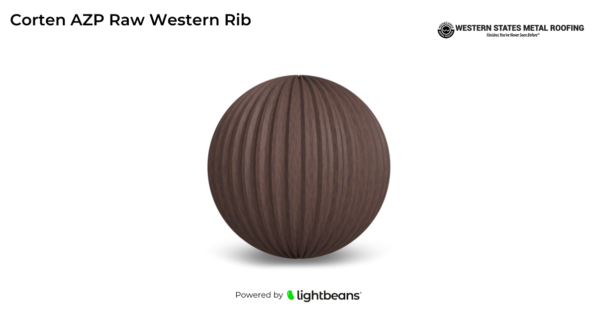 Corten AZP Raw Western Rib Texture from Western States Metal Roofing ...