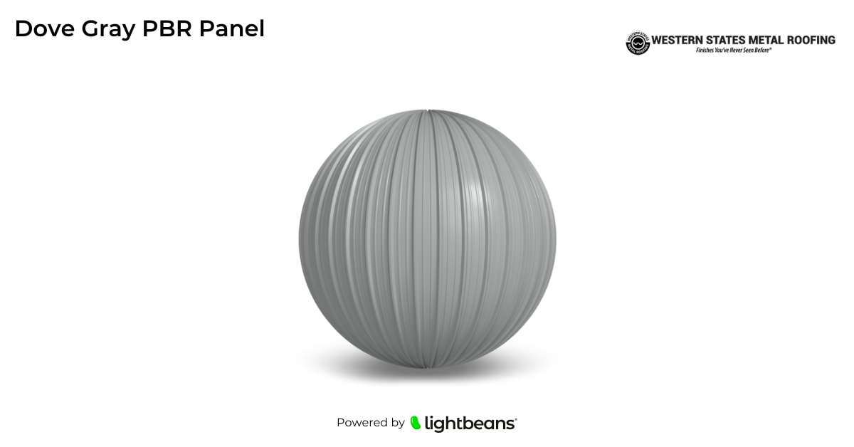 Dove Gray PBR Panel Texture from Western States Metal Roofing | Lightbeans