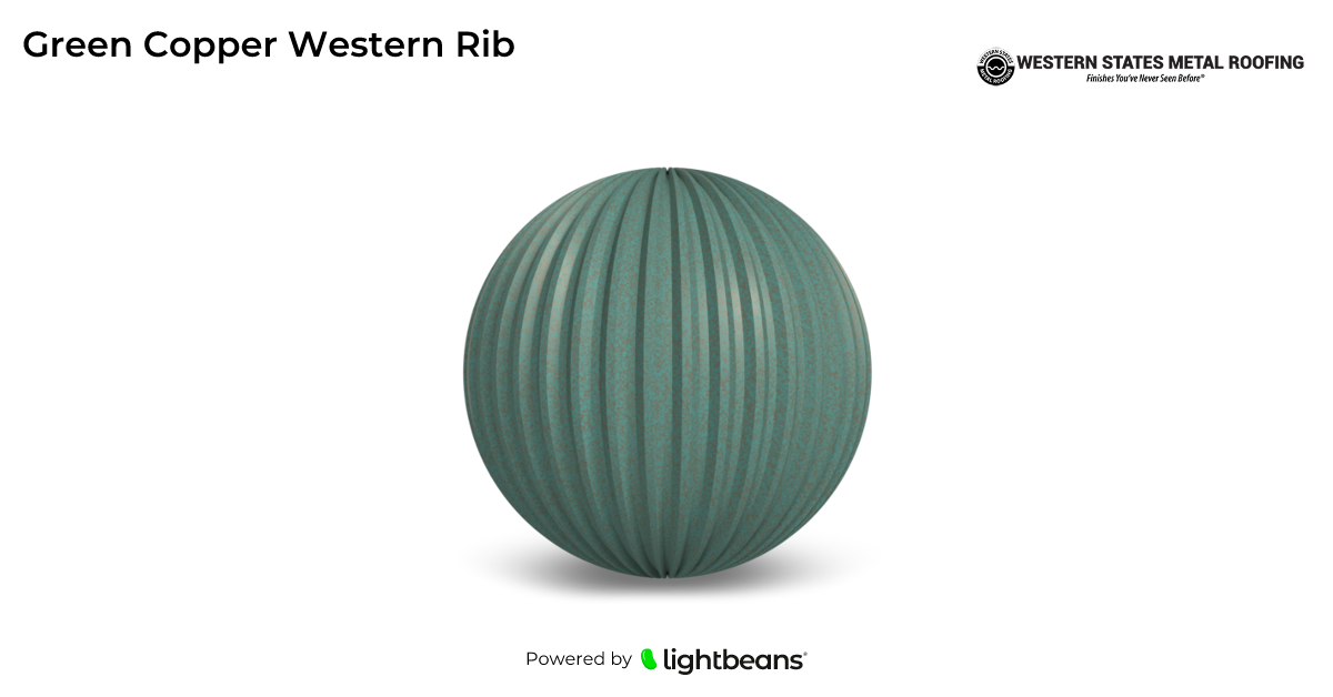 Green Copper Western Rib Texture from Western States Metal Roofing ...