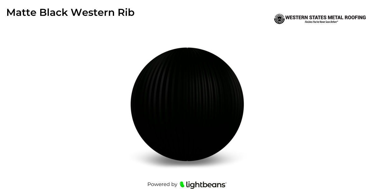Matte Black Western Rib Texture from Western States Metal Roofing ...