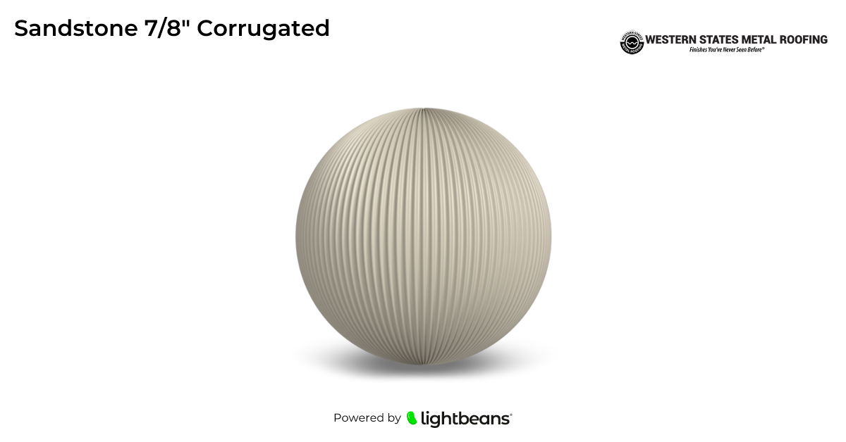 Sandstone 7/8" Corrugated Texture from Western States Metal Roofing ...