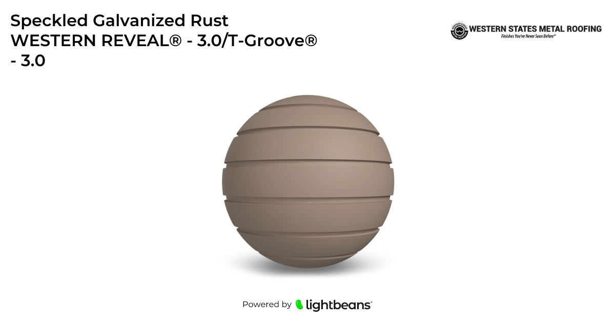 Speckled Galvanized Rust WESTERN REVEAL® - 3.0/T-Groove® - 3.0 Texture ...
