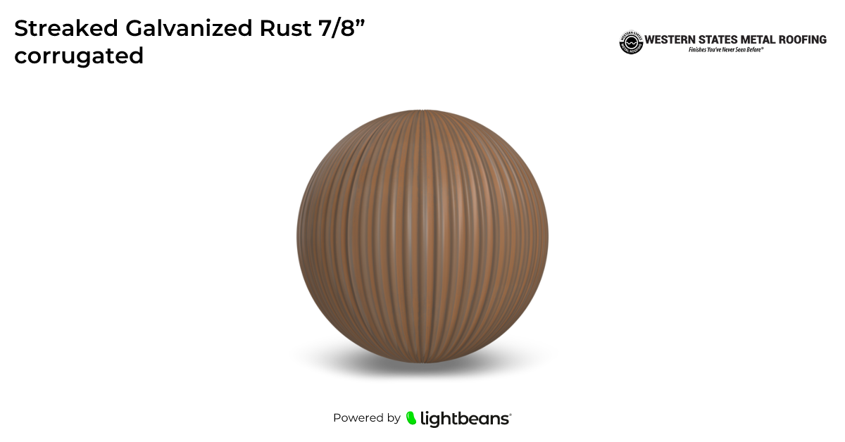 Streaked Galvanized Rust 7/8” corrugated Texture from Western States ...