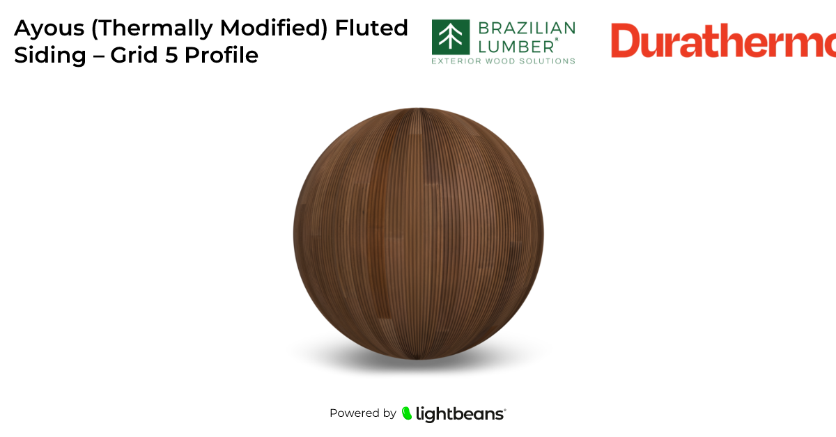 Texture Ayous (Thermally Modified) Fluted Siding – Grid 5 Profile de ...