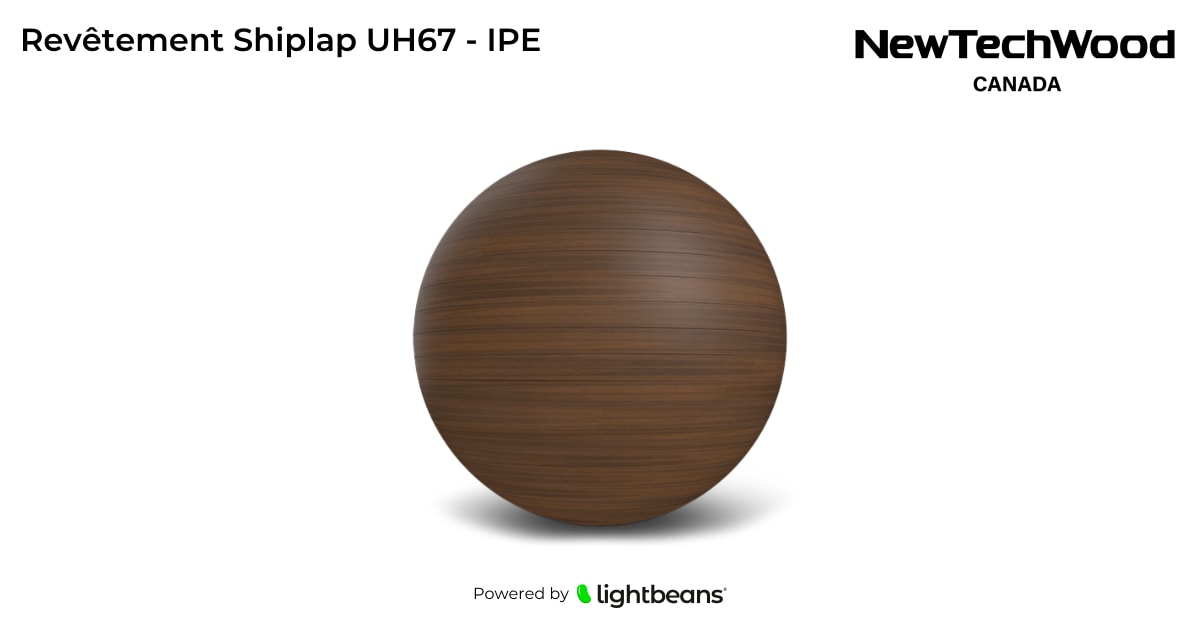 Texture Revêtement Shiplap UH67 - IPE de NewTechWood Canada | Lightbeans