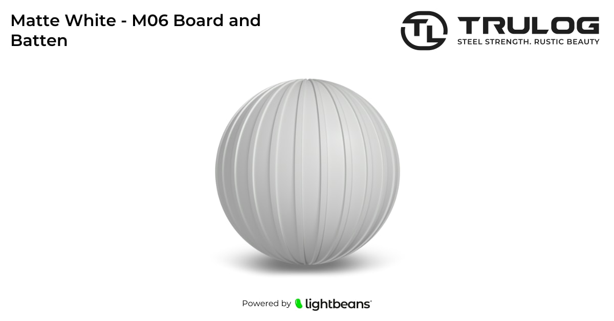 Texture Matte White - M06 Board and Batten de Trulog Siding | Lightbeans