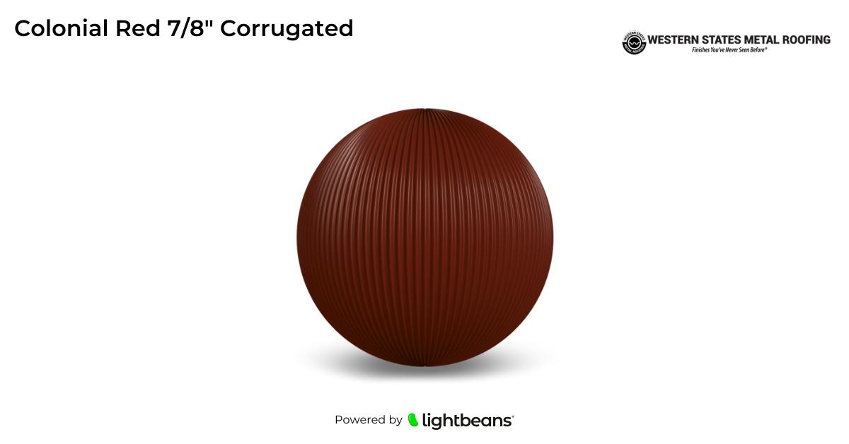 Texture Colonial Red 7/8" Corrugated de Western States Metal Roofing ...