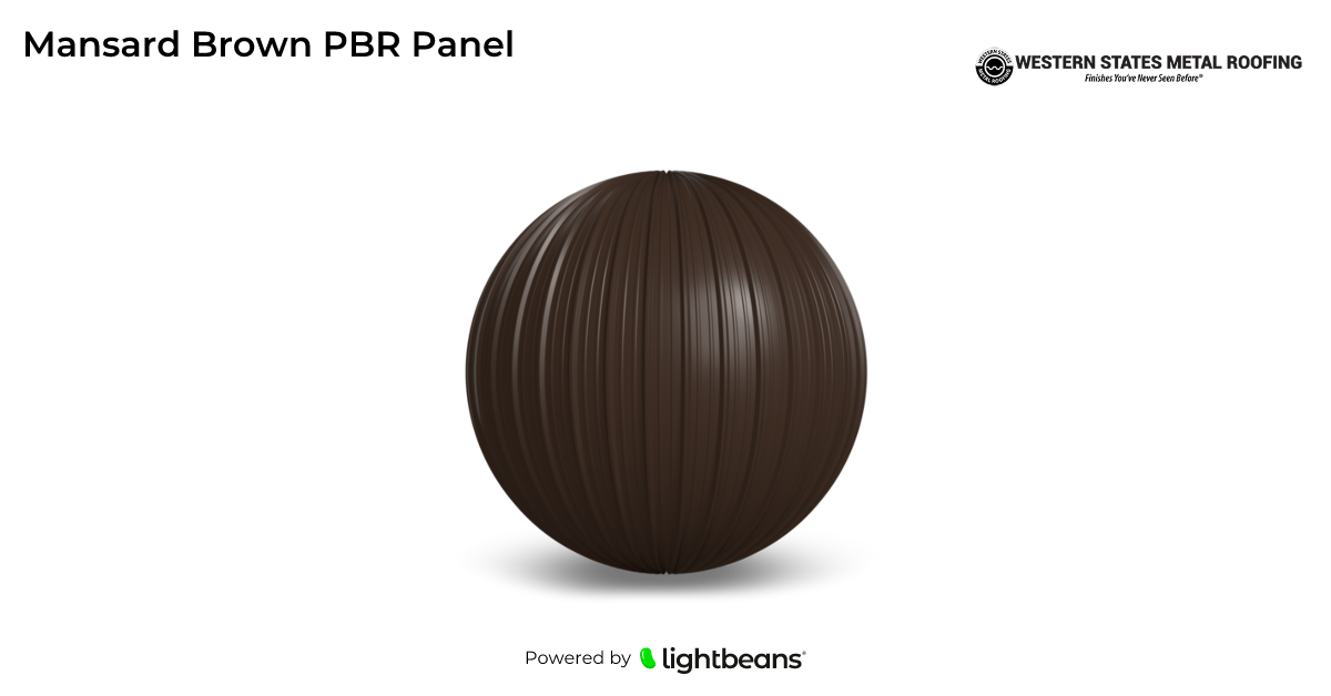 Texture Mansard Brown PBR Panel de Western States Metal Roofing ...
