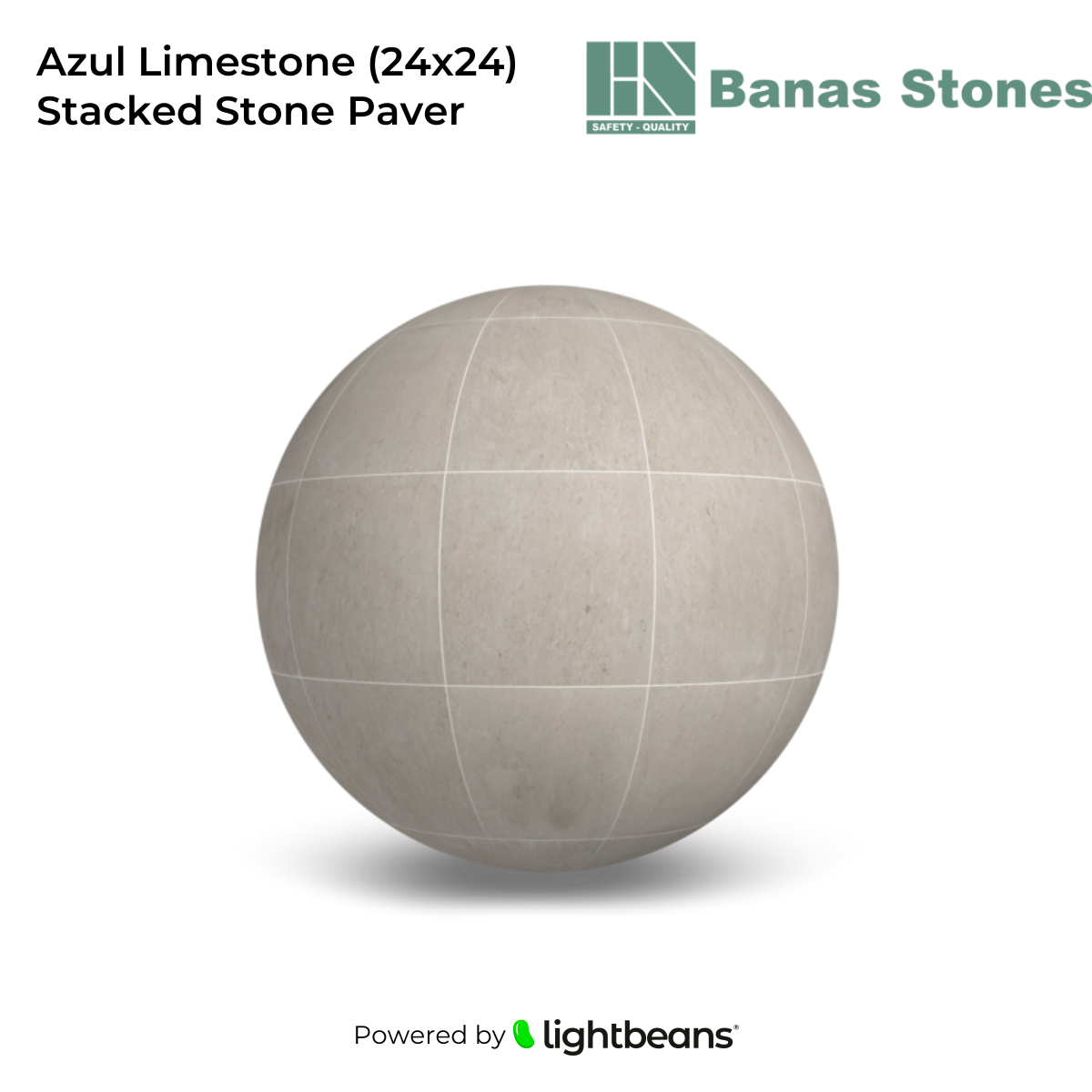 Azul Limestone (24x24) Stacked Stone Paver Texture from Banas Stones ...