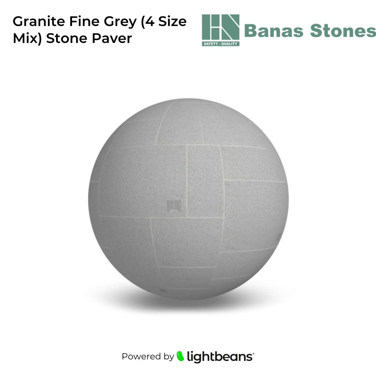Granite Fine Grey (4 Size Mix) Texture from Banas Stones | Lightbeans