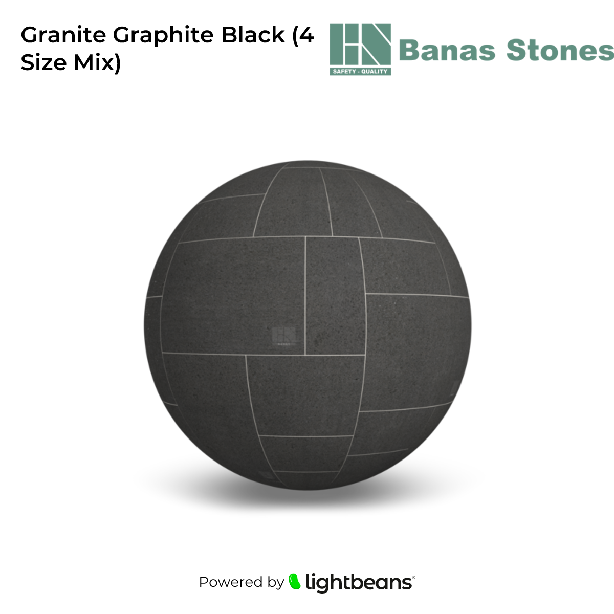 Granite Graphite Black (4 Size Mix) Texture from Banas Stones | Lightbeans