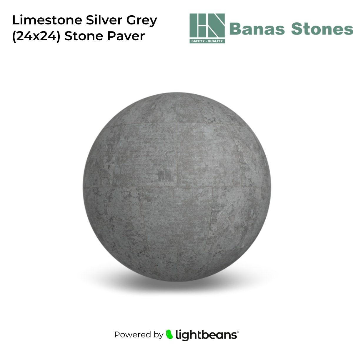 Limestone Silver Grey (24x24) Stone Paver Texture from Banas Stones ...