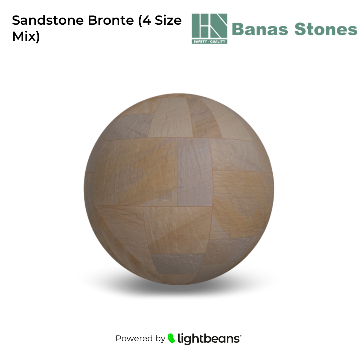 Sandstone Bronte (4 Size Mix) Texture from Banas Stones | Lightbeans