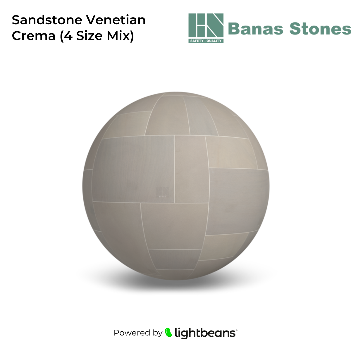 Sandstone Venetian Crema (4 Size Mix) Texture from Banas Stones ...