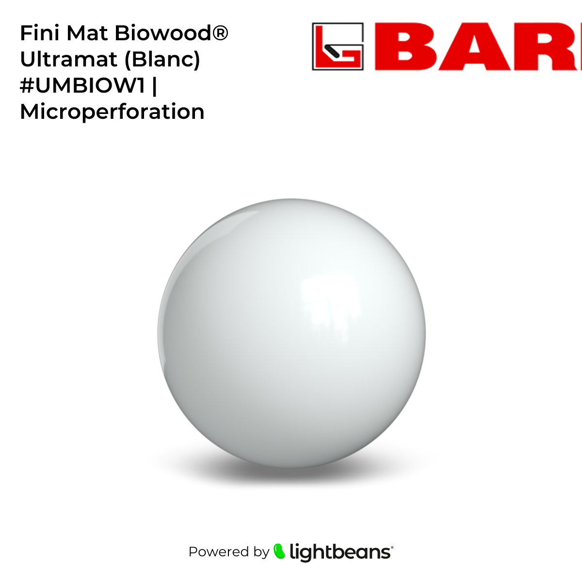 Fini Mat Biowood® Ultramat (Blanc) #UMBIOW1 | Microperforation Texture ...