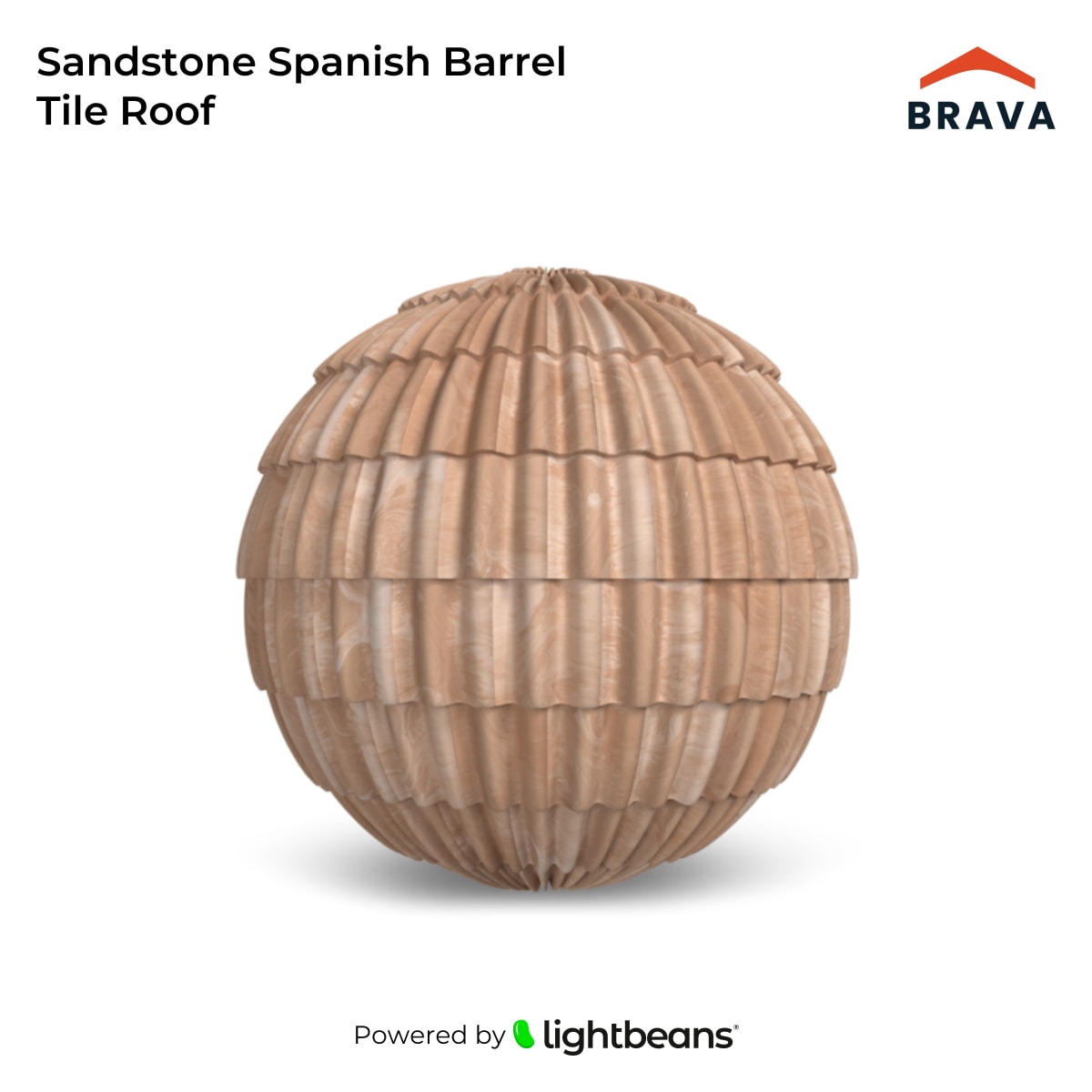 Sandstone Spanish Barrel Tile Roof Texture from Brava Roof Tile ...