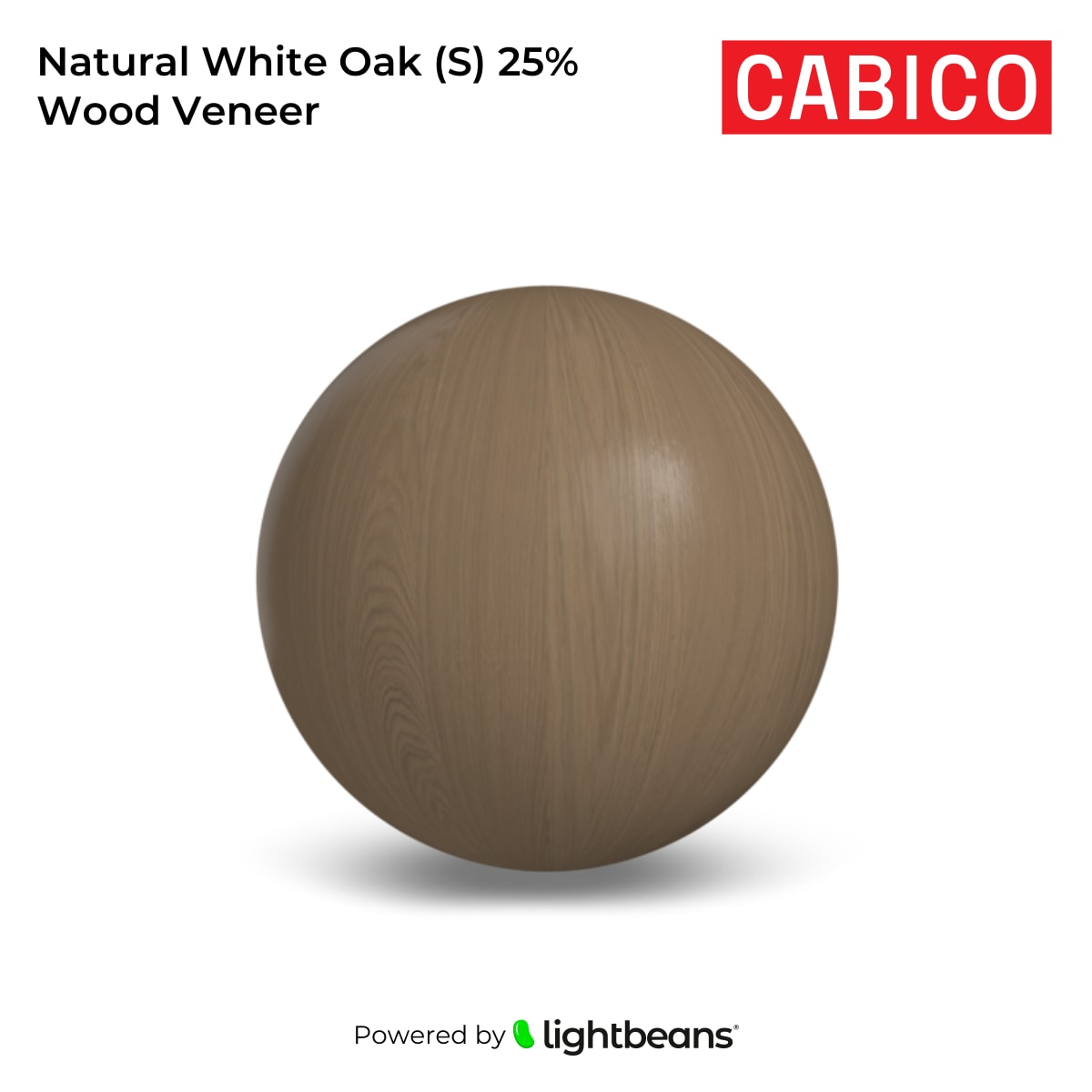 Natural White Oak (S) 25% Wood Veneer Texture from Cabico | Lightbeans