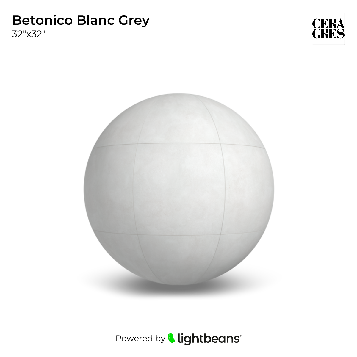 Betonico Blanc Grey Texture from Ceragres | Lightbeans