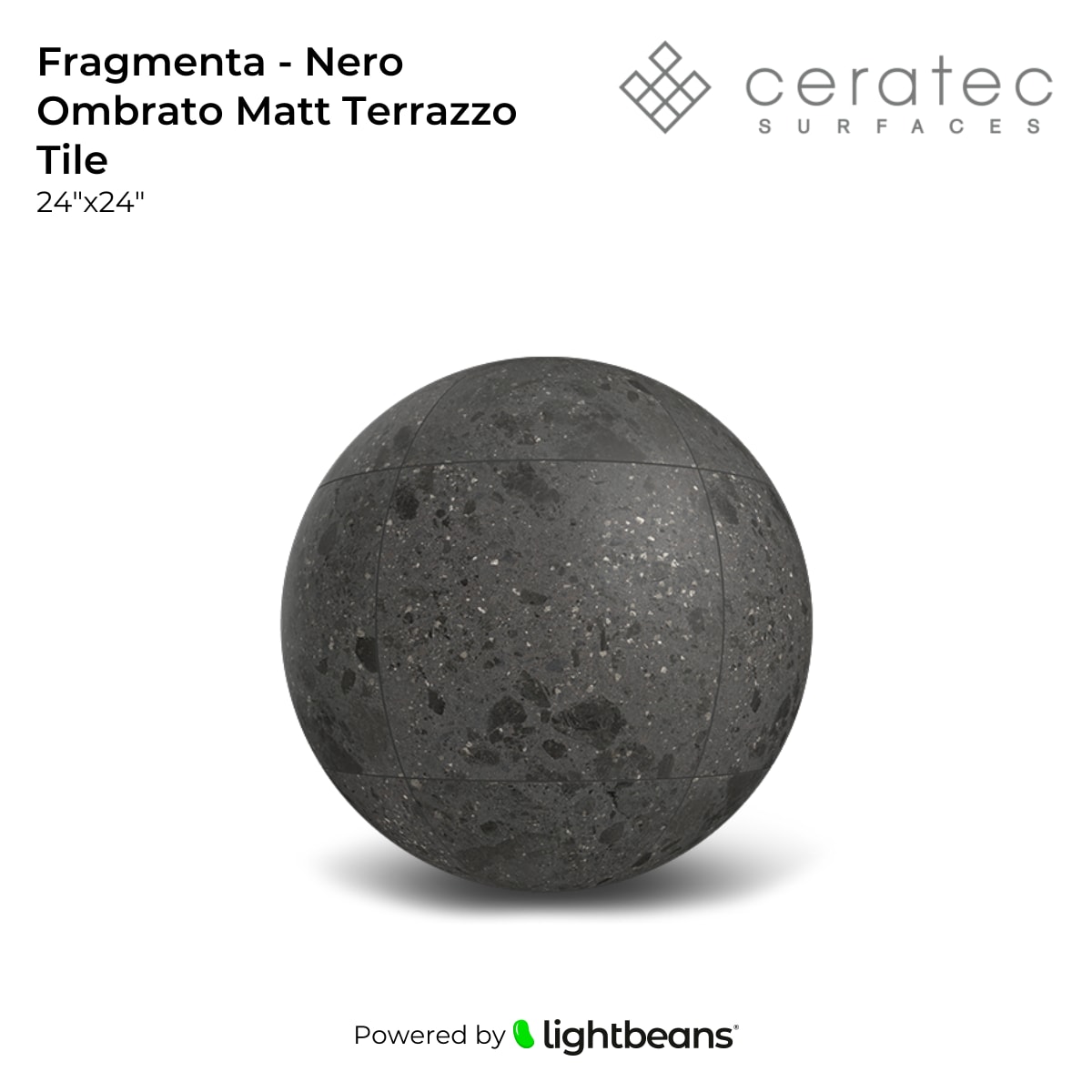 Fragmenta - Nero Ombrato Matt Terrazzo Tile Texture from Ceratec ...