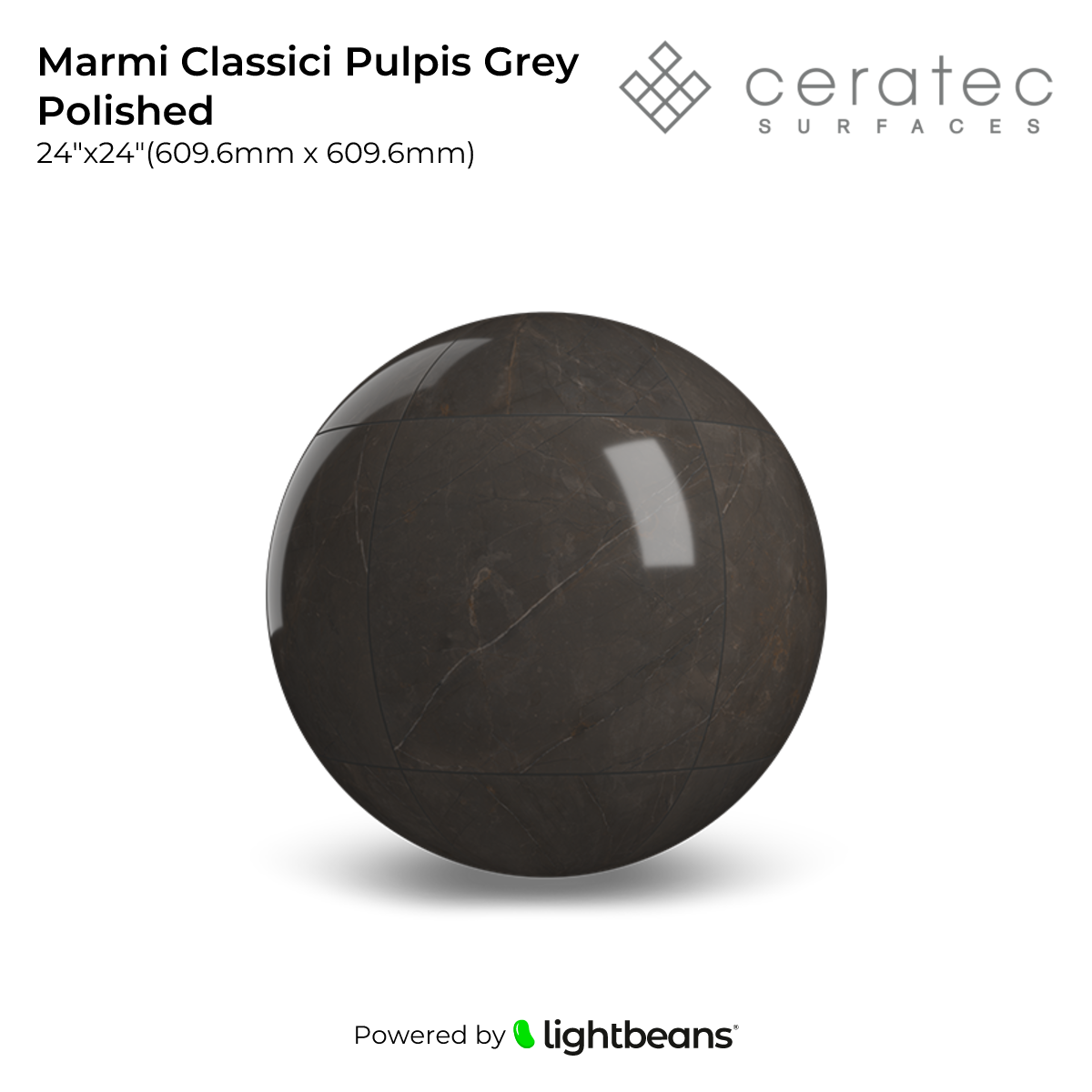 Marmi Classici Pulpis Grey Polished Texture from Ceratec | Lightbeans