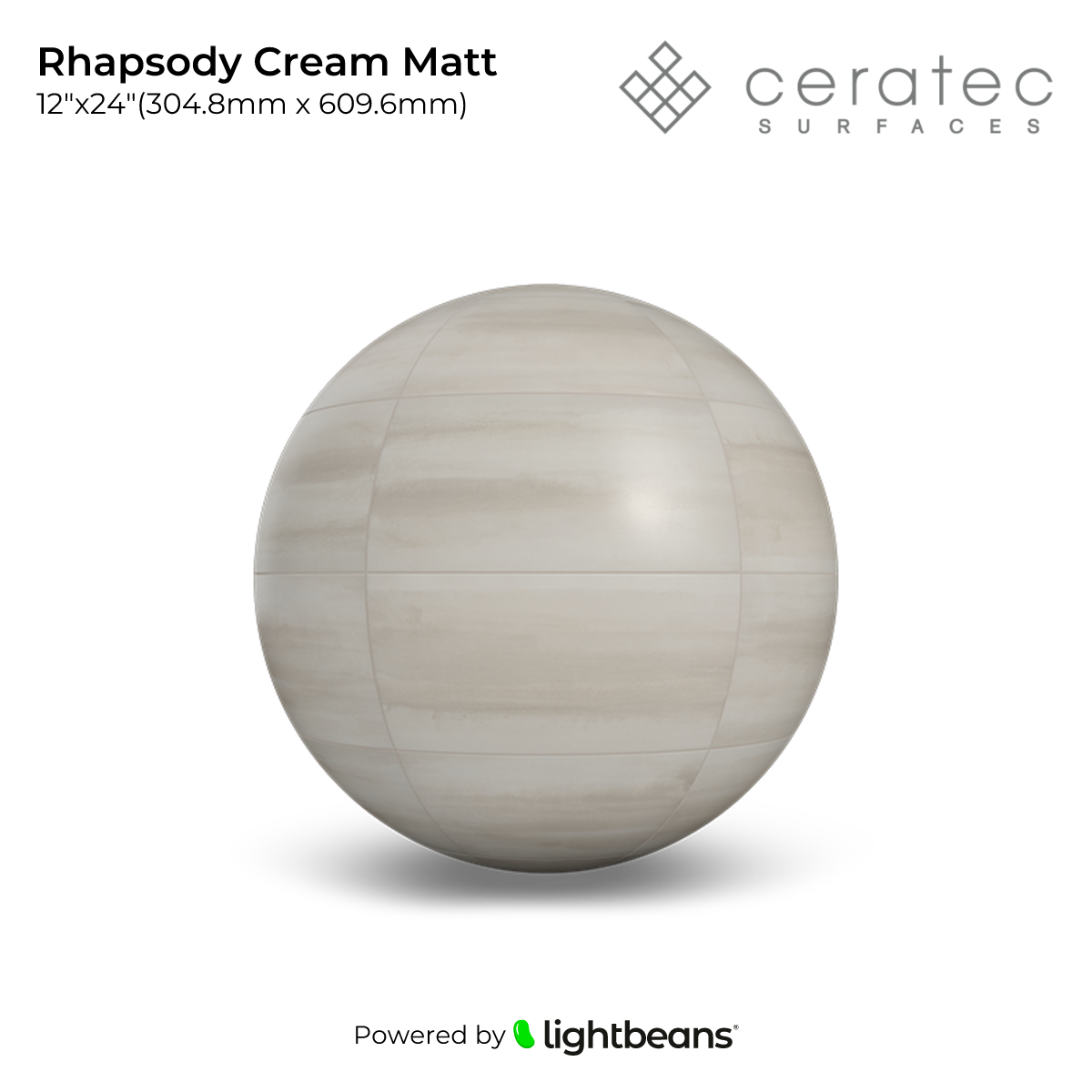 Rhapsody Cream Matt Texture from Ceratec | Lightbeans