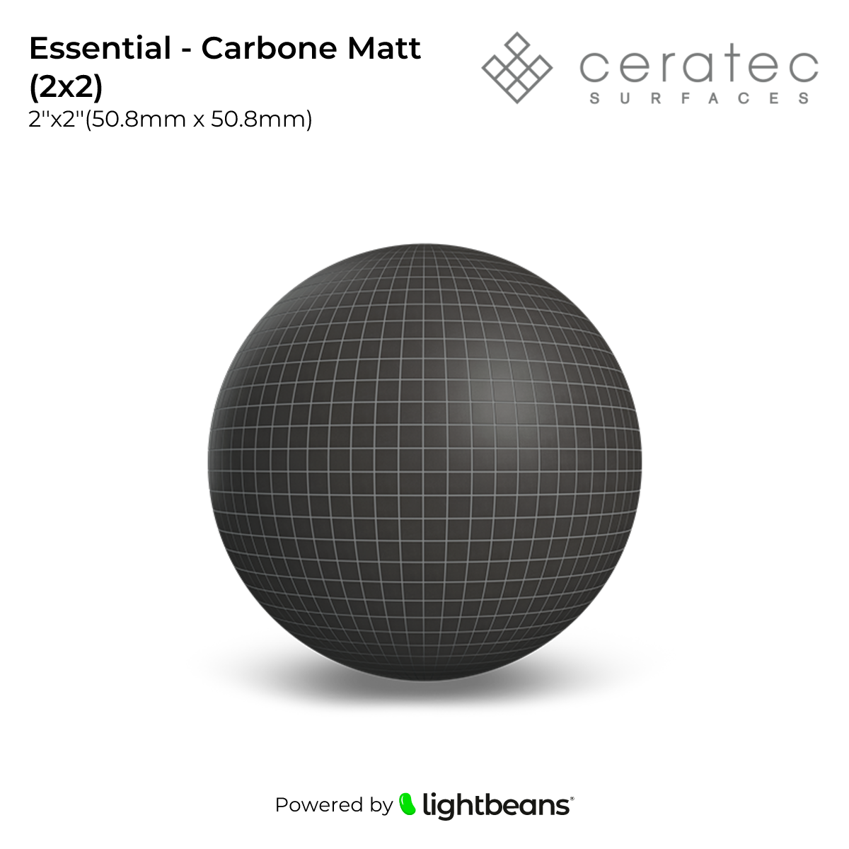 Essential - Carbone Matt (2x2) Texture from Ceratec | Lightbeans