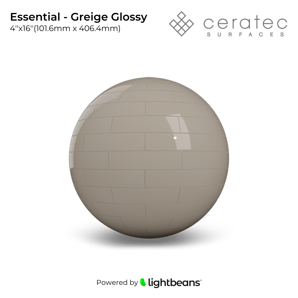 Essential - Greige Glossy Texture from Ceratec | Lightbeans