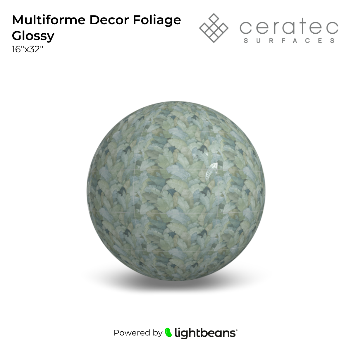 Multiforme Decor Foliage Glossy Texture from Ceratec | Lightbeans