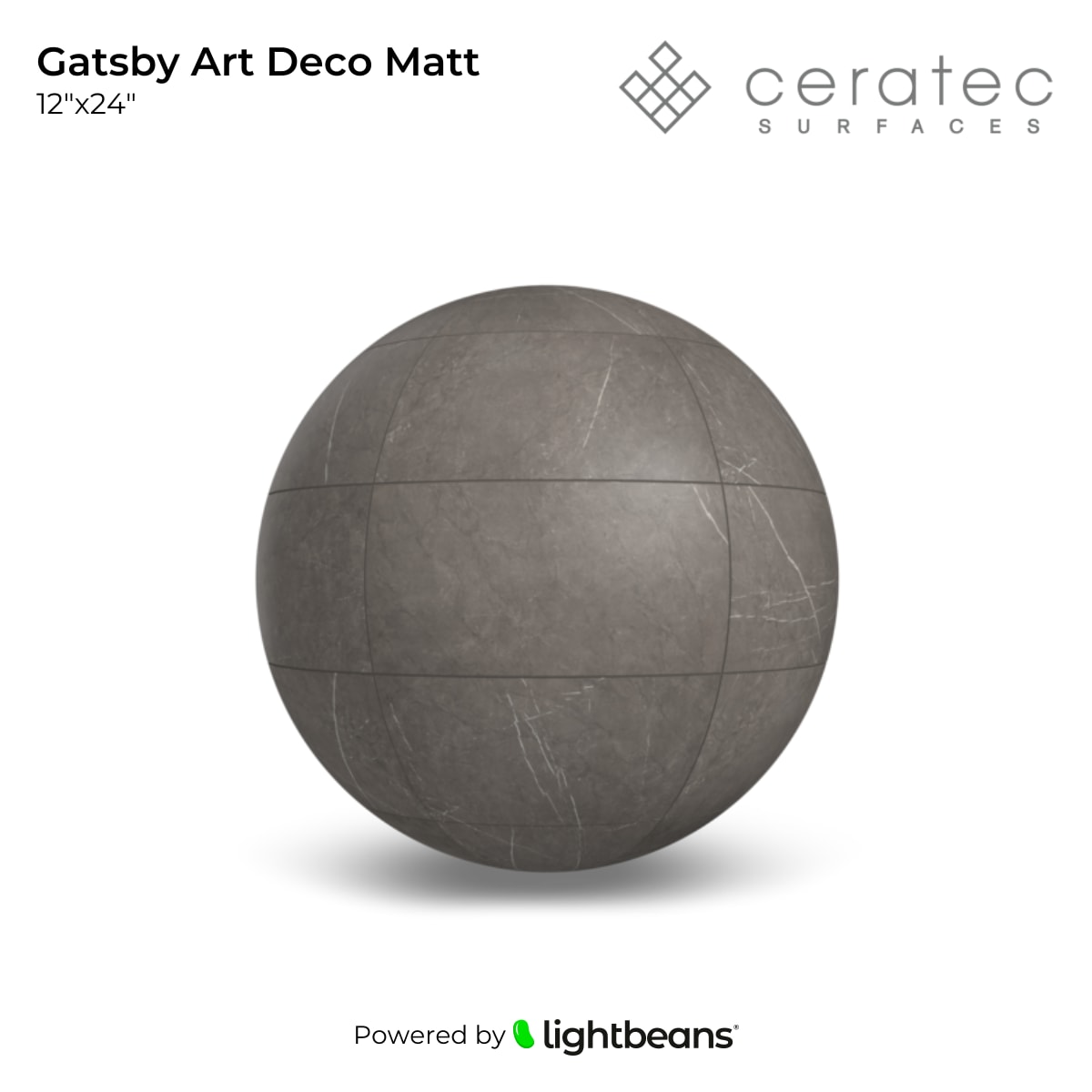 Gatsby Art Deco Matt Texture from Ceratec | Lightbeans