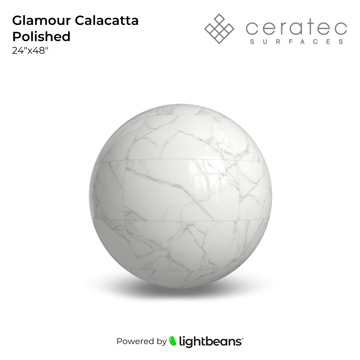 Glamour Calacatta Polished Texture from Ceratec | Lightbeans
