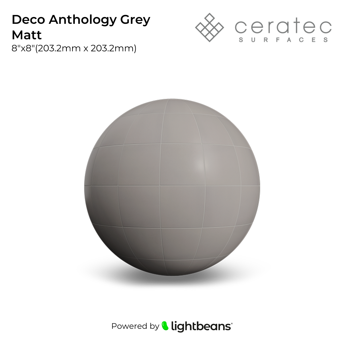 Deco Anthology Grey Matt (8x8) Texture from Ceratec | Lightbeans