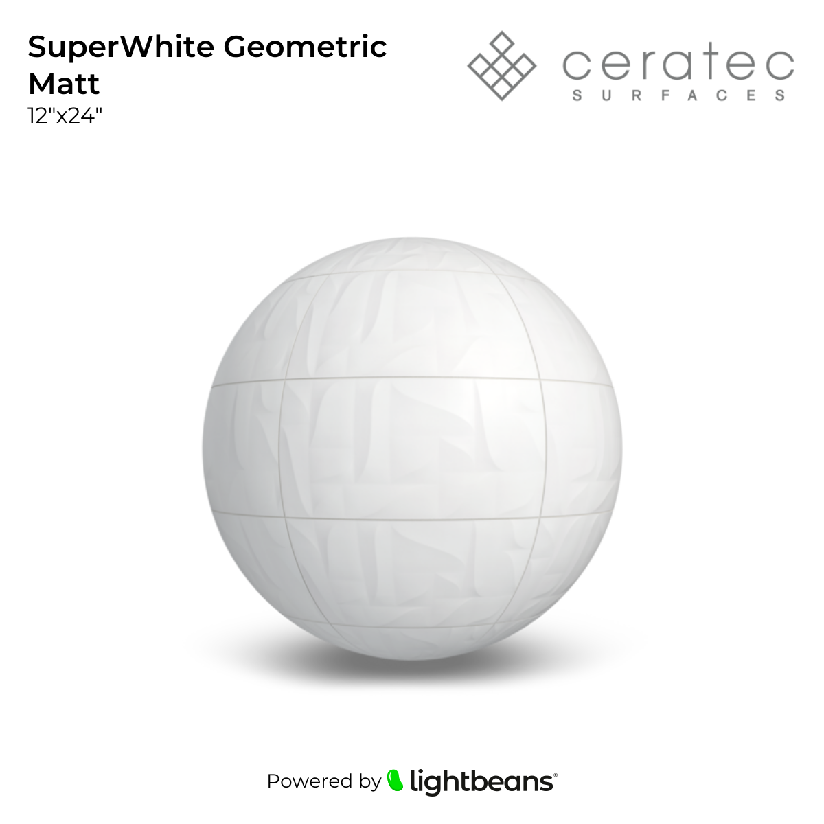 SuperWhite Geometric Matt Texture from Ceratec | Lightbeans