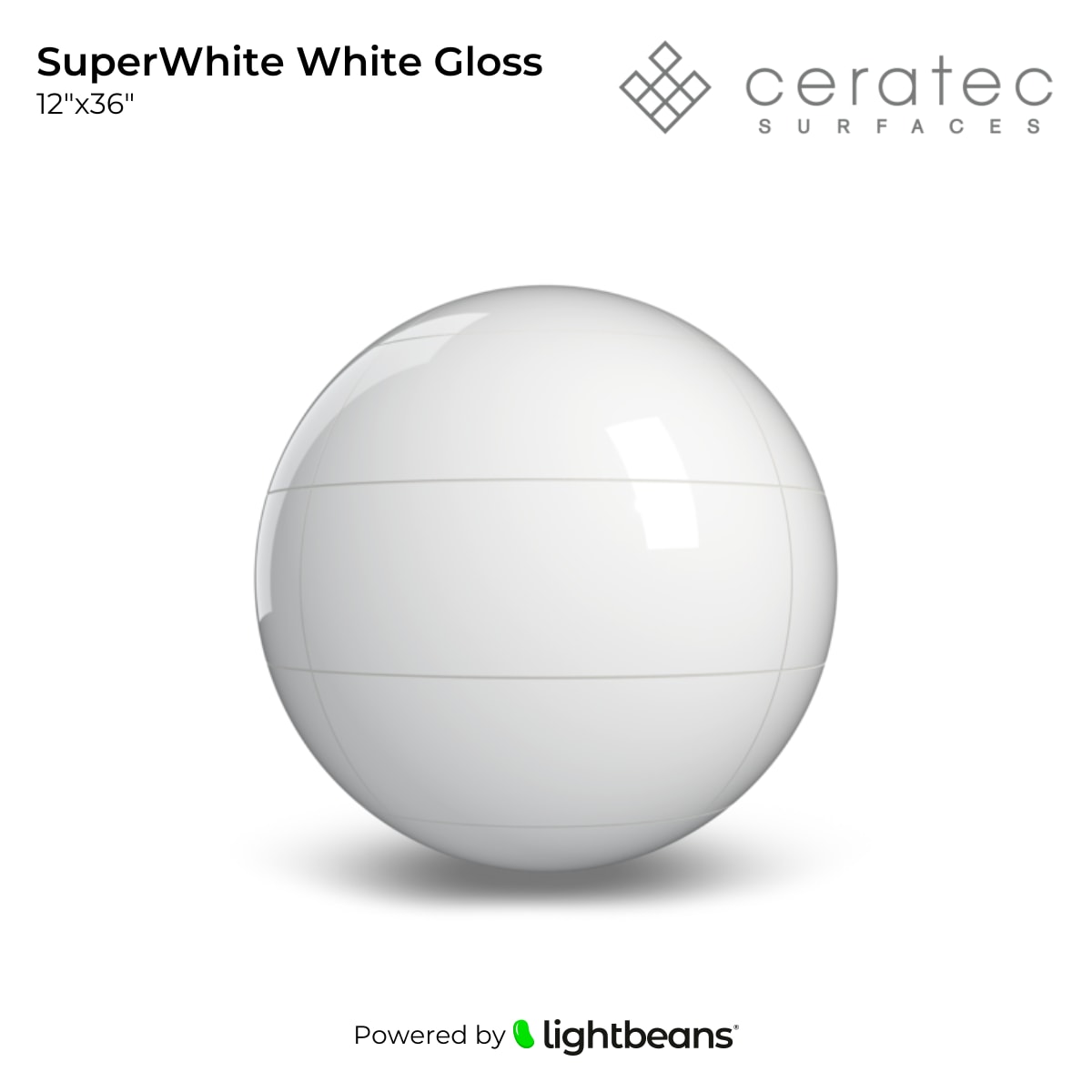 SuperWhite White Gloss Texture from Ceratec | Lightbeans