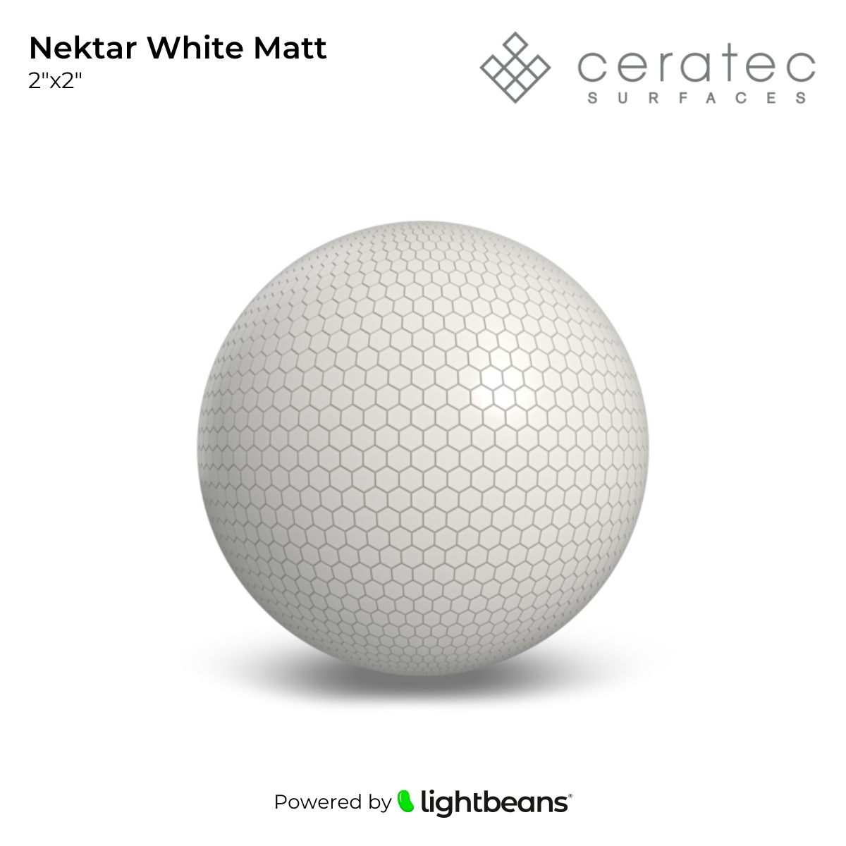 Nektar White Matt Texture from Ceratec | Lightbeans