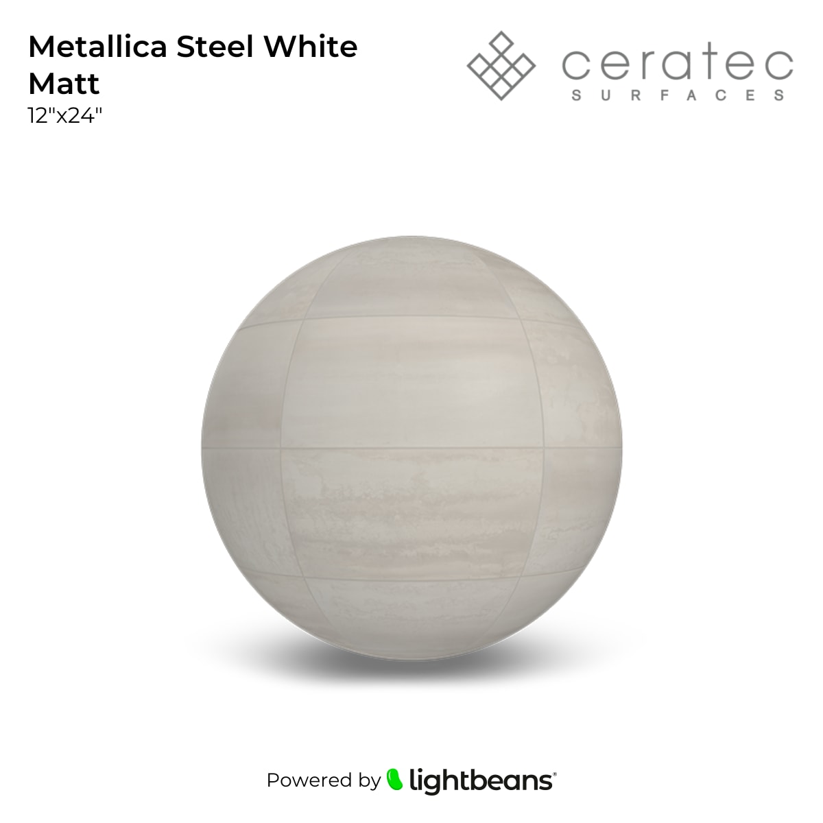 Metallica Steel White Matt Texture from Ceratec | Lightbeans