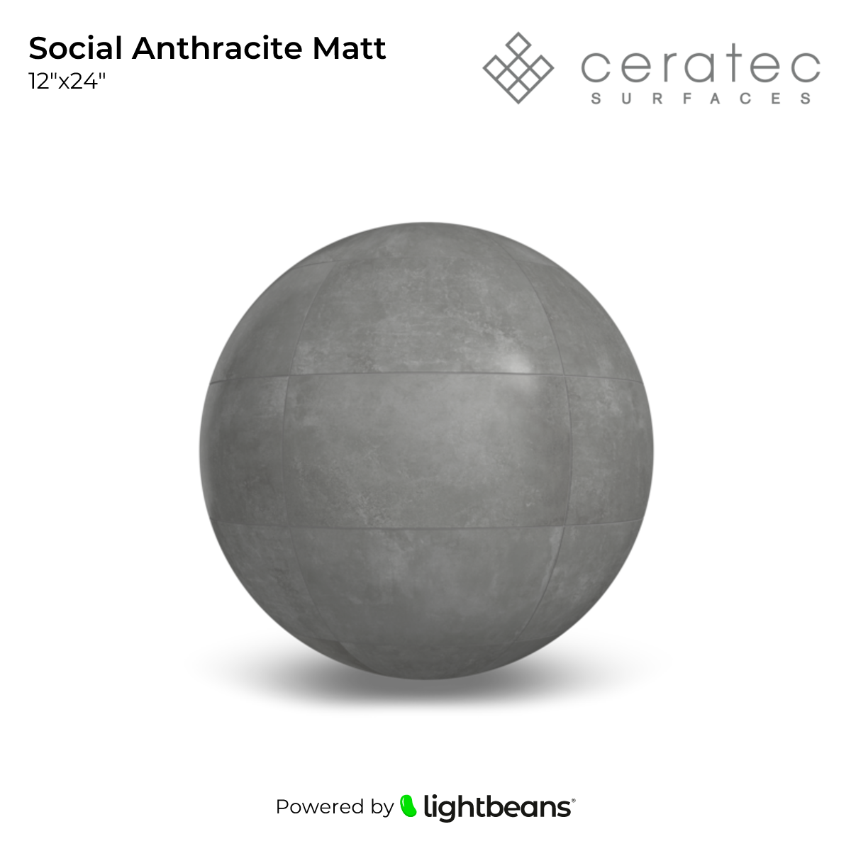 Social Anthracite Matt Texture from Ceratec | Lightbeans