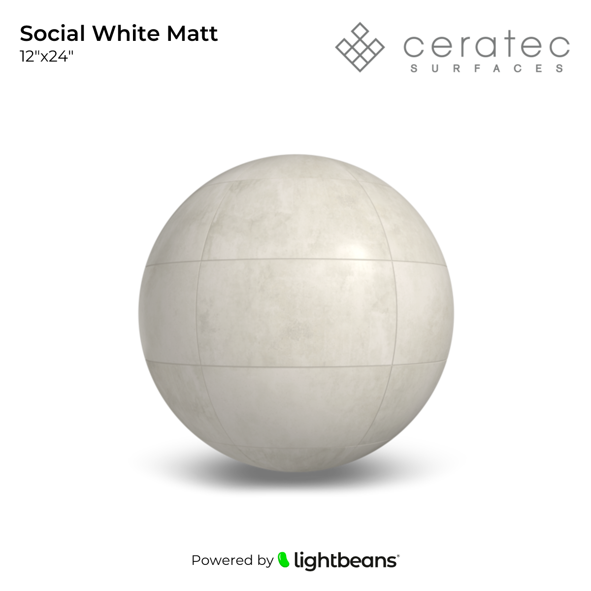 Social White Matt Texture from Ceratec | Lightbeans