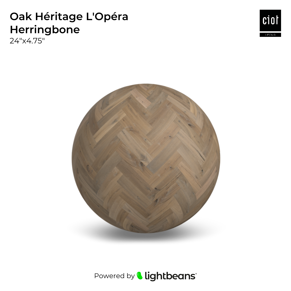 Oak Héritage L'Opéra Herringbone Texture from Ciot Legno | Lightbeans