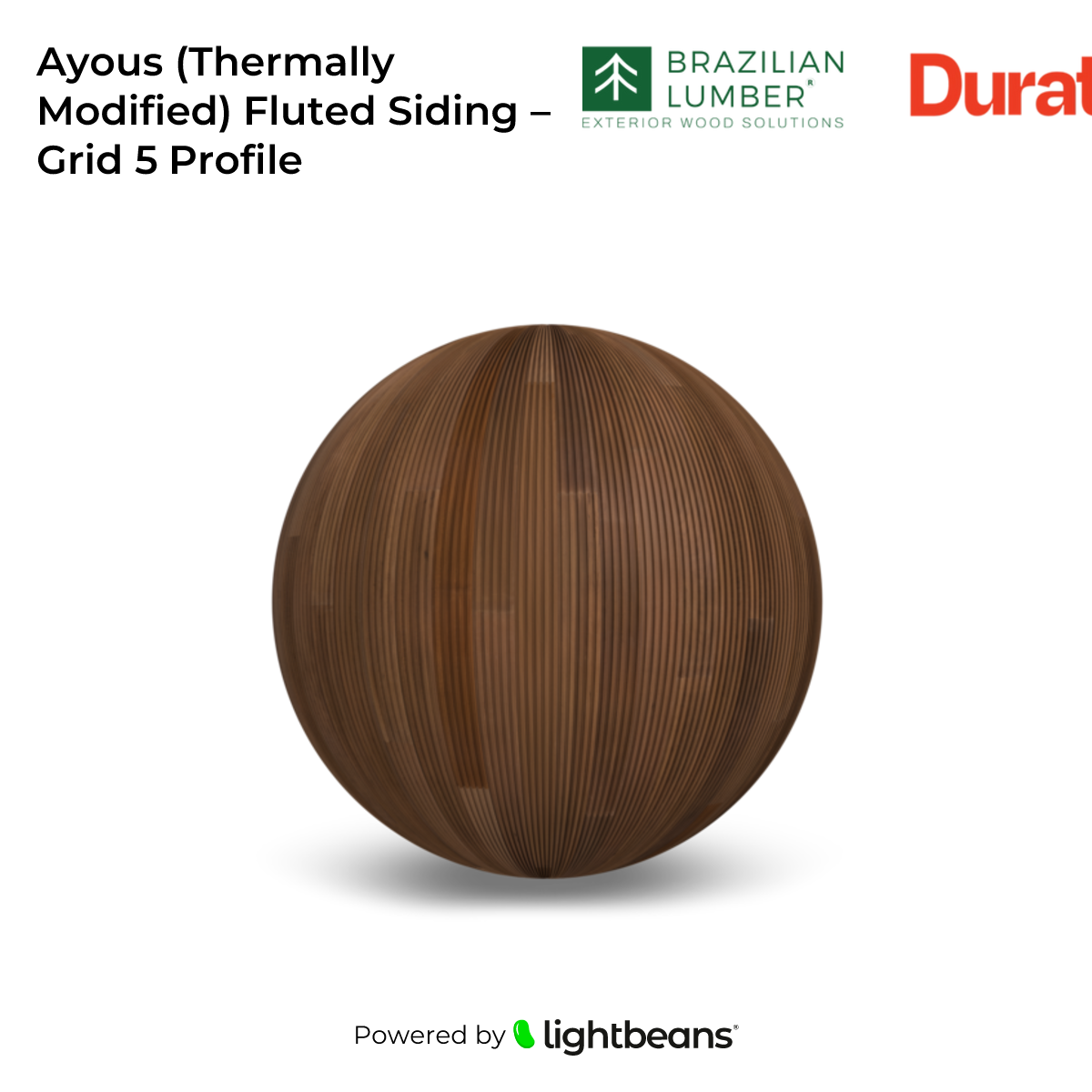 Ayous (Thermally Modified) Fluted Siding – Grid 5 Profile Texture from ...