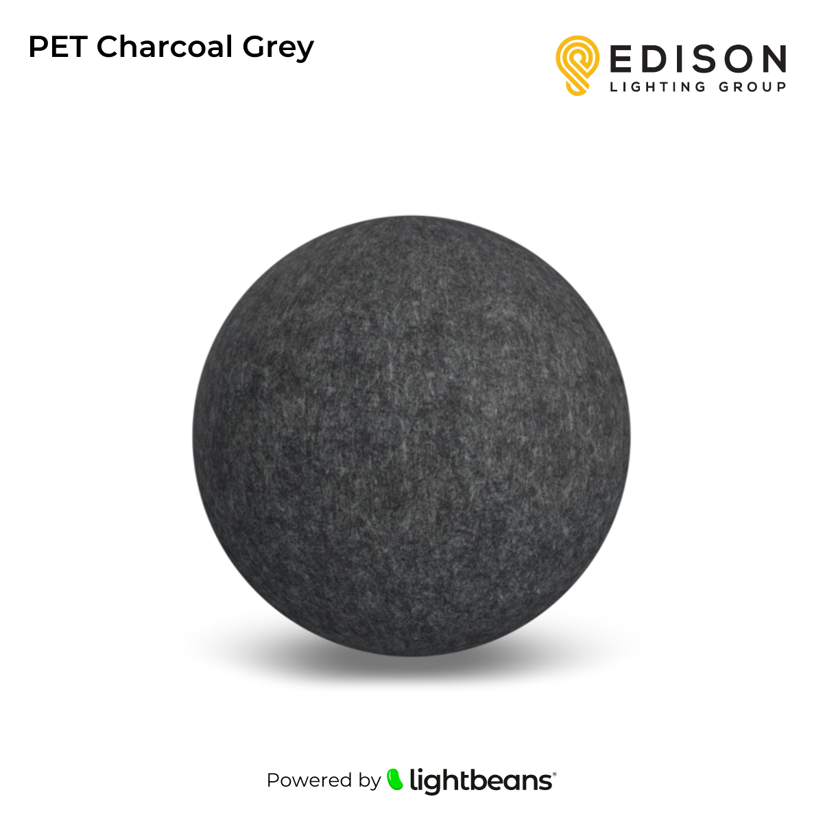 PET Charcoal Grey Texture from Edison Lighting Group | Lightbeans