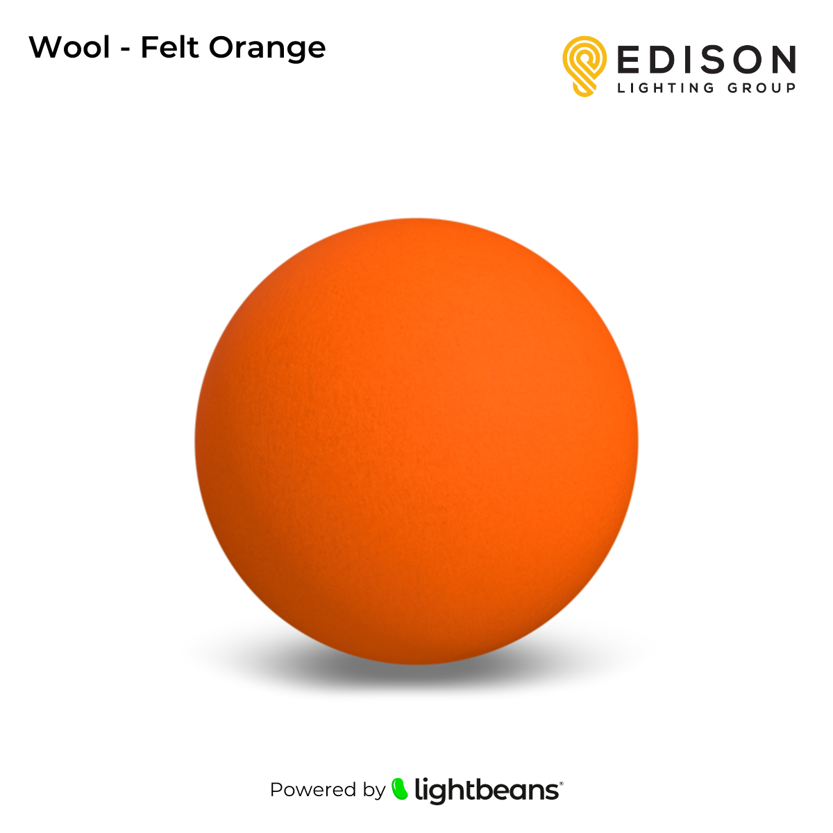 Wool - Felt Orange Texture from Edison Lighting Group | Lightbeans
