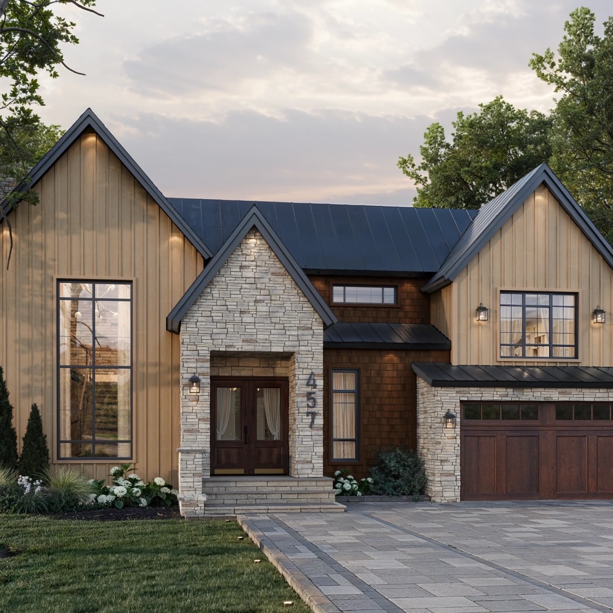 Fiber Cement Shingle Poplar Texture from St-Laurent | Lightbeans