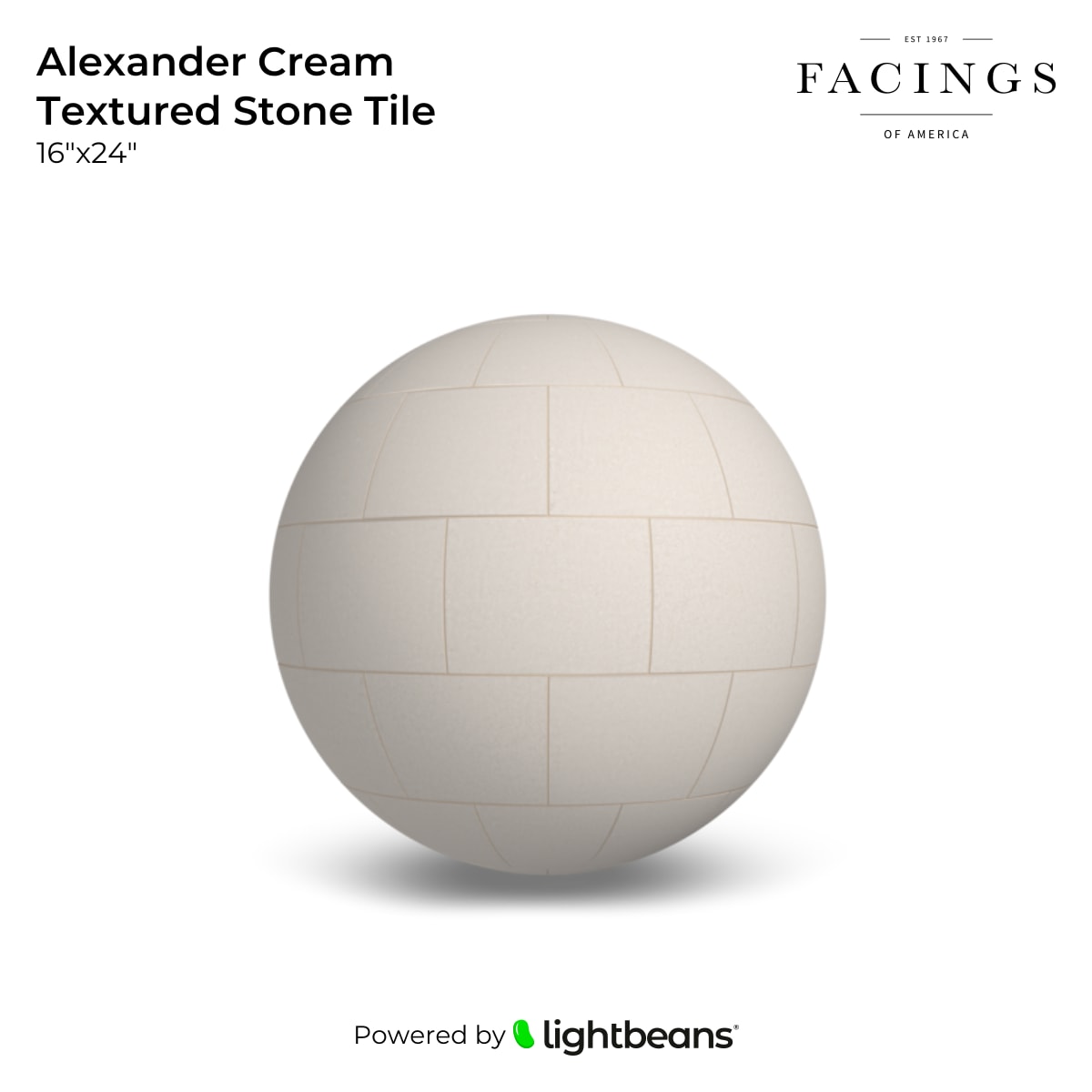 Alexander Cream Textured Stone Tile Texture from Facings of America ...