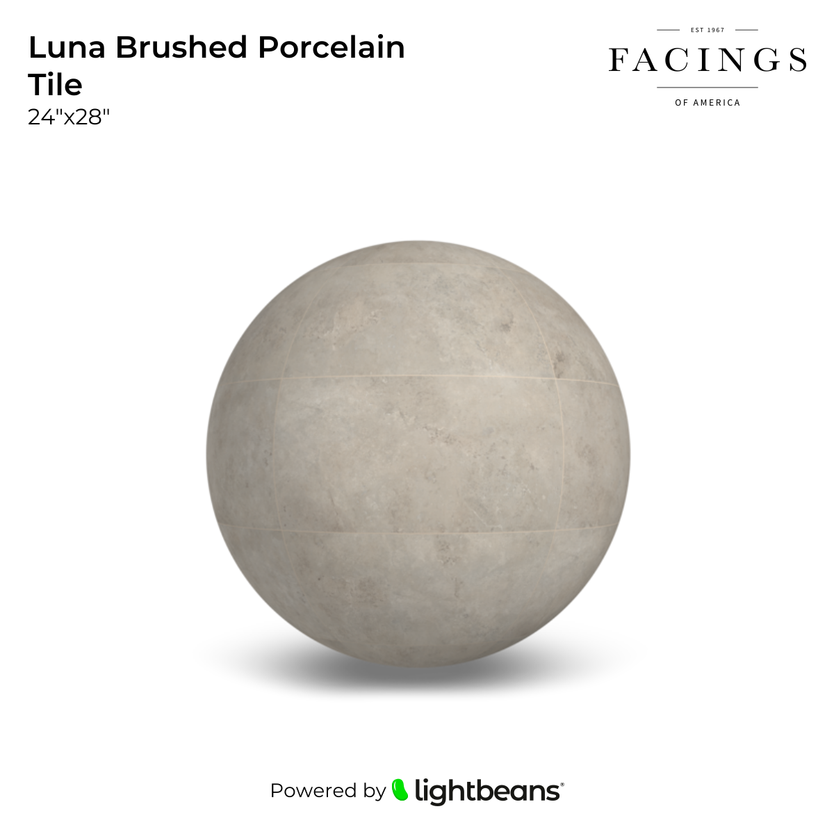 Luna Brushed Porcelain Tile Texture from Facings of America | Lightbeans