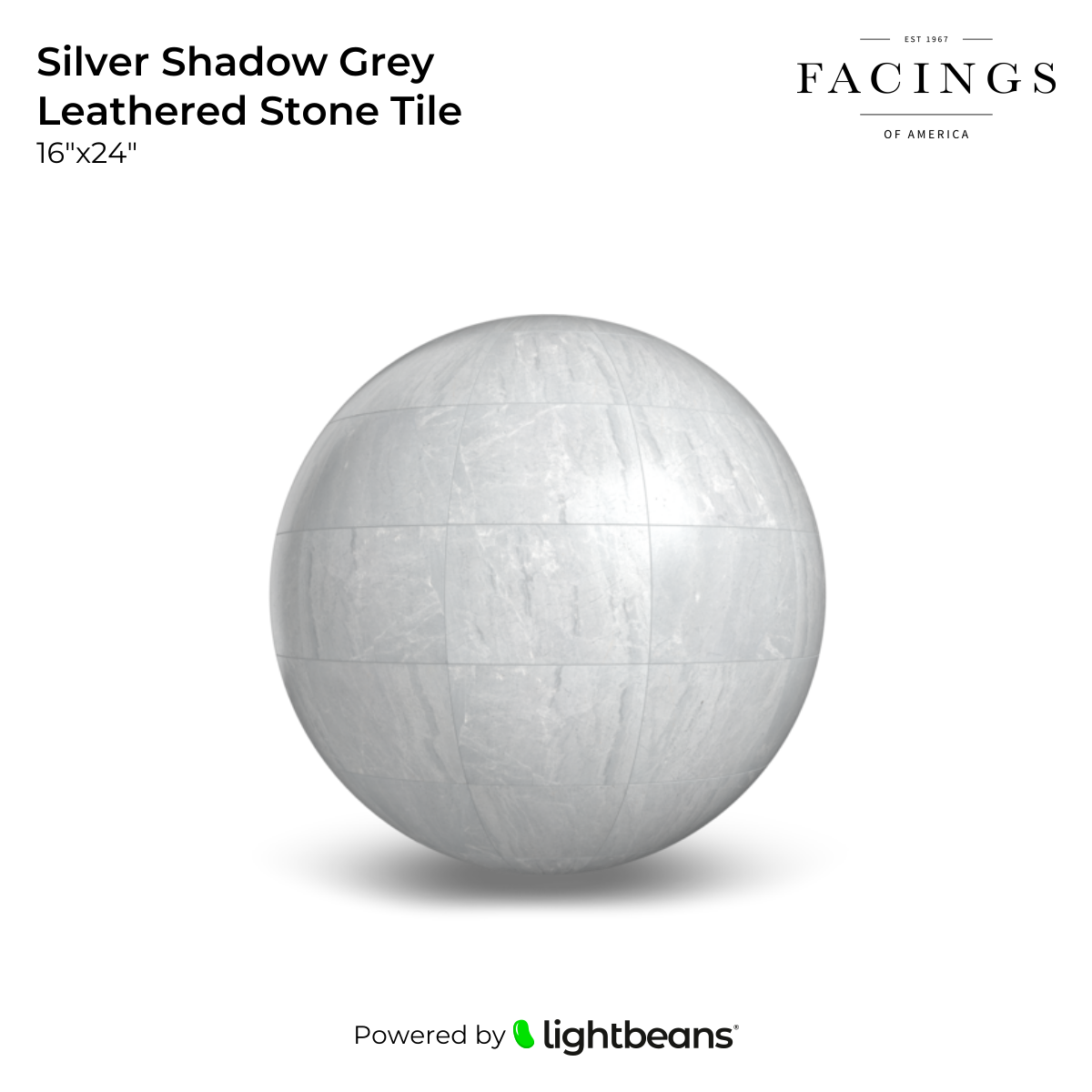 Silver Shadow Grey Leathered Stone Tile Texture from Facings of America ...