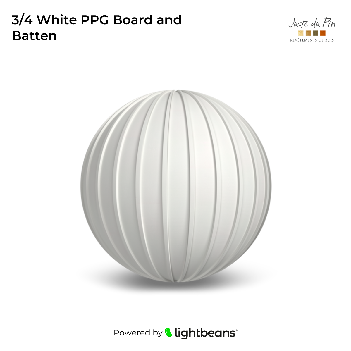 3/4 White PPG Board and Batten Texture from Juste du Pin | Lightbeans